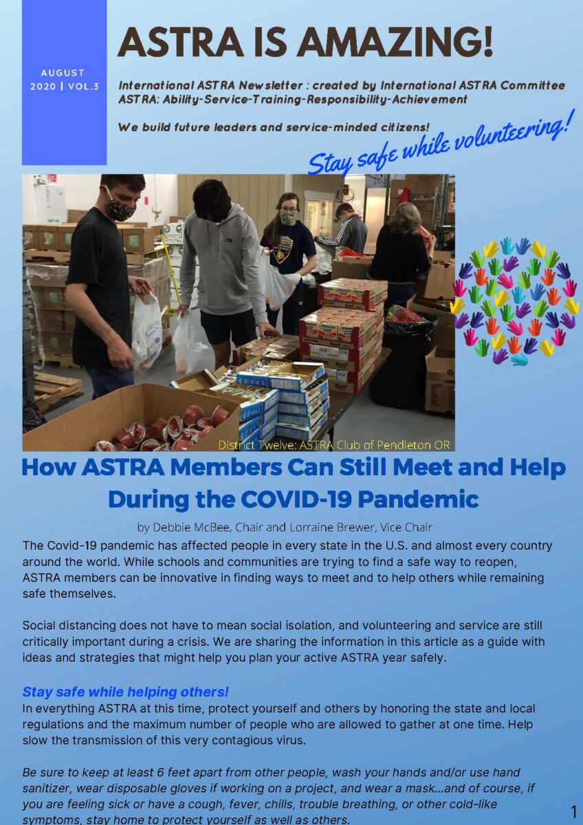 ASTRA Newsletter Volume 3: August 2020 – ASTRA Altrusa International